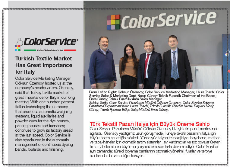 Color Service Doubles Turnover in Last 3 Years - E-Textile Magazine